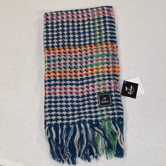 Echo | Accessories | Echo Womens Multicolored Plaid Scarf | Poshmark